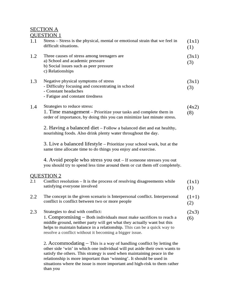 LO ASSIGNMENT GR12 TERM 1 (1) | PDF | Stress (Biology) | Interpersonal ...