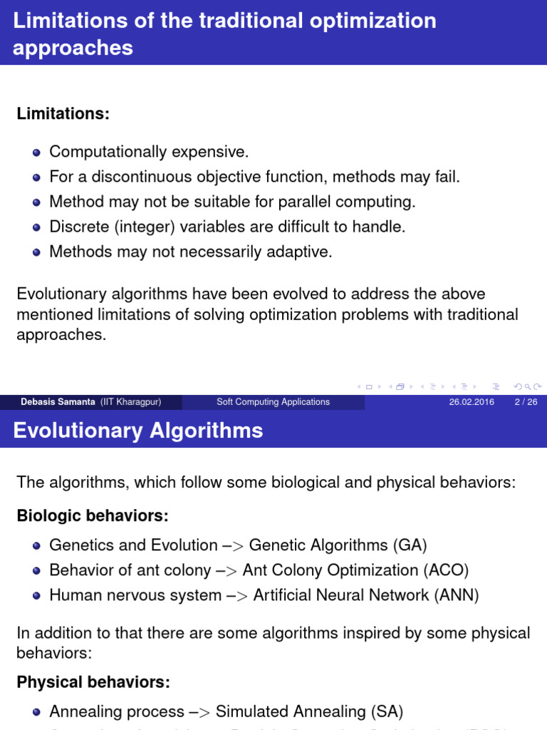 LimitationOfTraditionalMethods OptProblemSolvingWith GA | PDF | Genetic ...