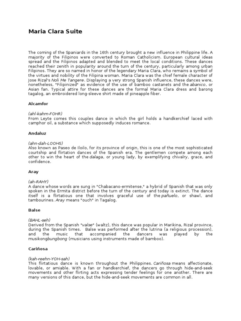 Maria Clara Suite | PDF