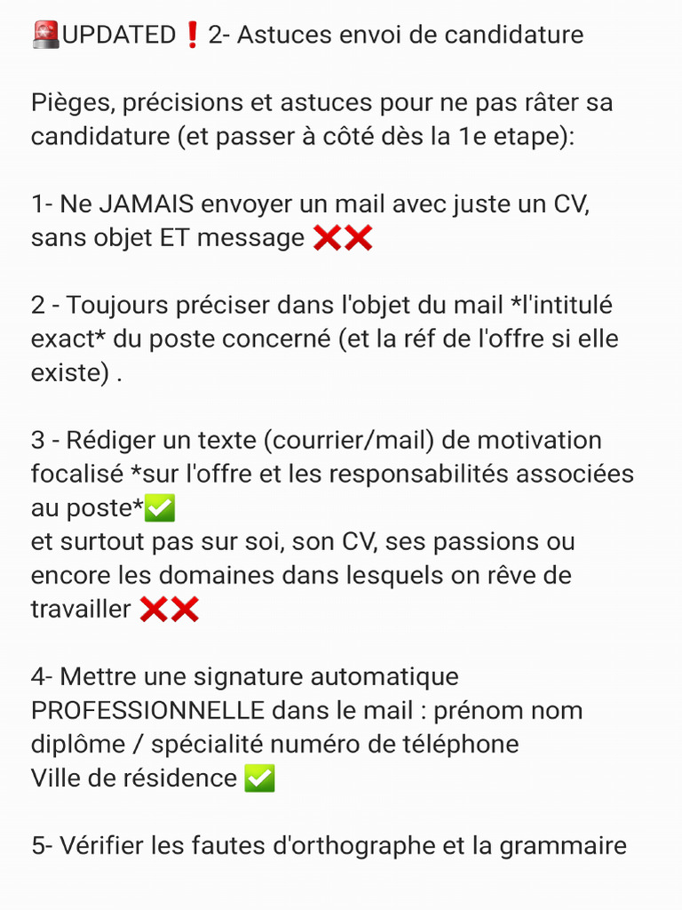 UPDATED 2 - Astuces Envoi | PDF