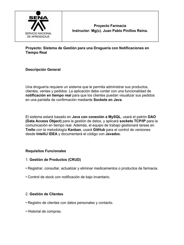 Proyecto farmacia | PDF | Mi sql | Java (lenguaje de programación)