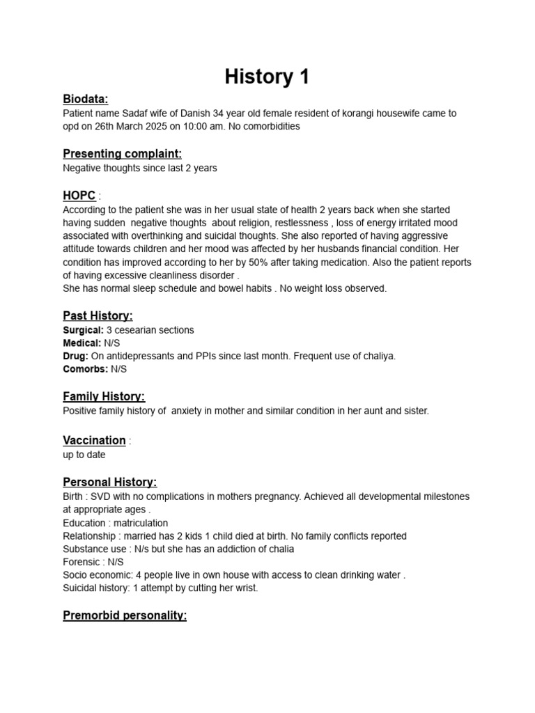 Psych History 1-1 | PDF