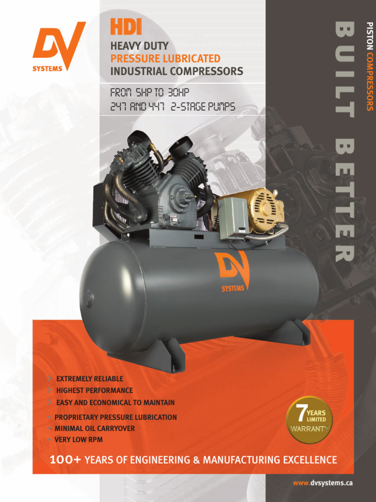 DV Systems Heavy Duty Compressors | PDF | Piston | Pump