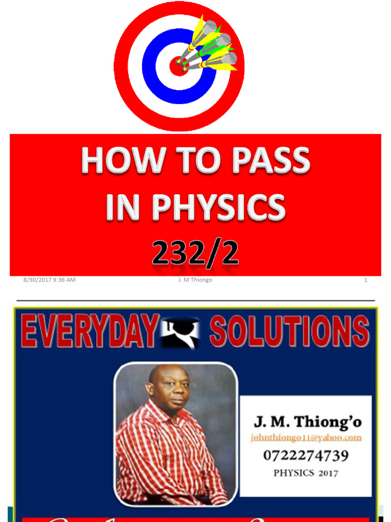How To Pass Phy Paper 2 | PDF | Vacuum Tube | Magnet