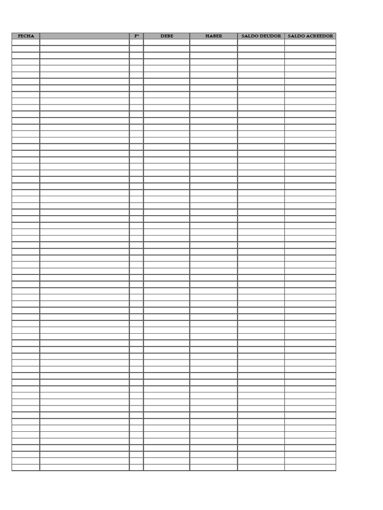 Hoja de Libro Mayor | PDF