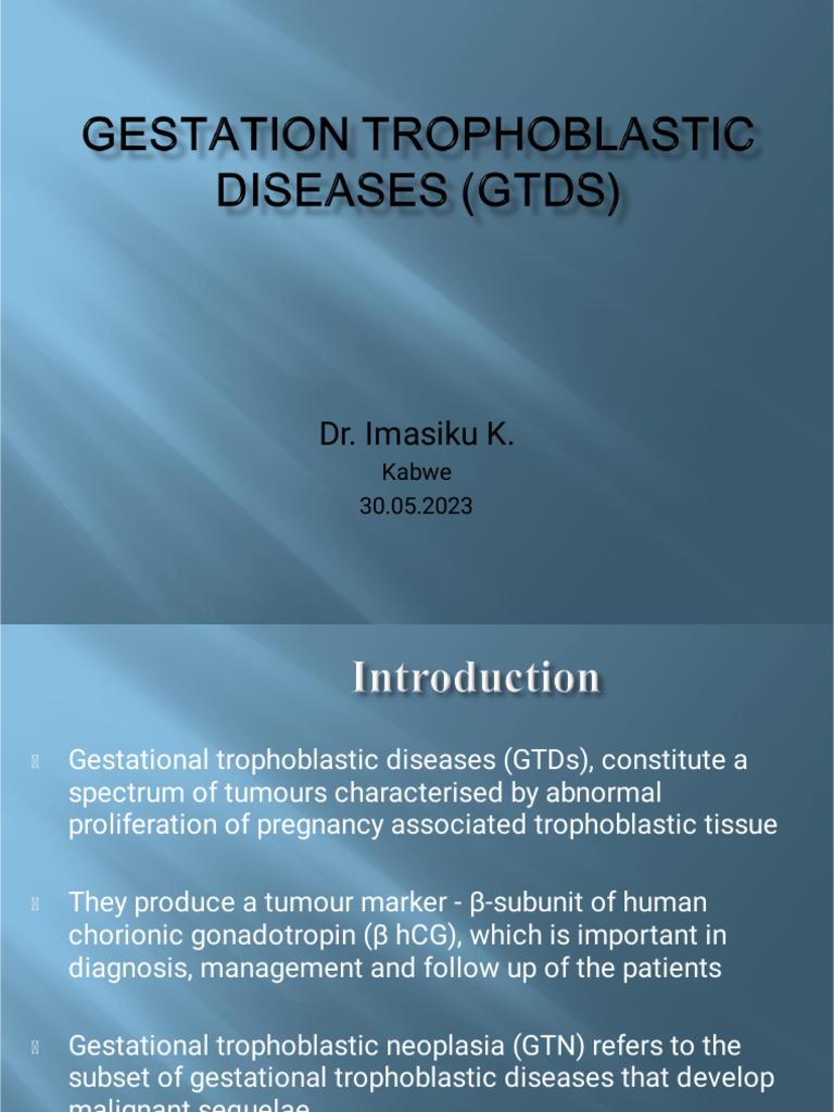 Understanding Gestational Trophoblastic Diseases | PDF | Obstetrics ...