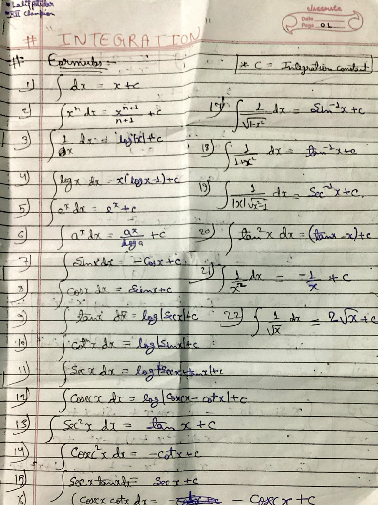 Indefinite Integration | PDF