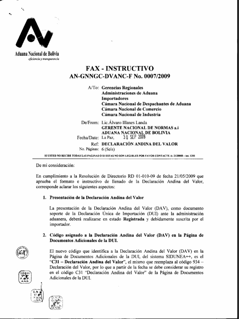 0007 Declaración Andina Del Valor | PDF