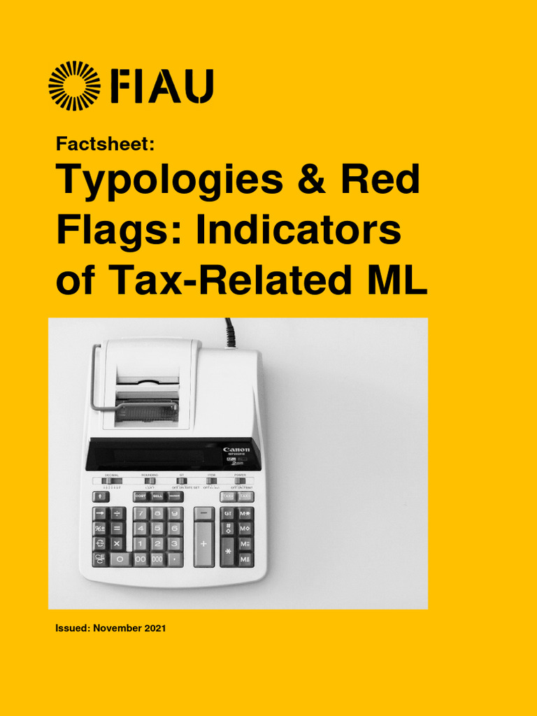 FIAU Factsheet Typologies Red Flags Indicators of Tax Related ML | PDF | Money Laundering | Taxes