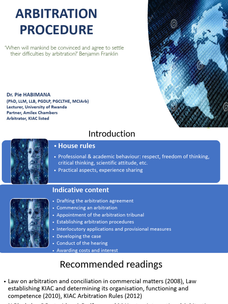 KIAC Arbitration Rules Overview | PDF | Arbitral Tribunal | Arbitration