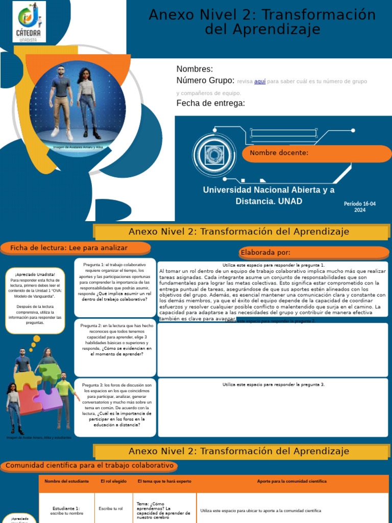 Anexo 2 - Nivel 2 Transformación Del Aprendizaje | PDF | Aprendizaje ...