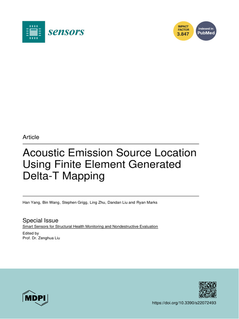 Acoustic Emission Source Location Using Finite Element | PDF | Wavelength | Waves