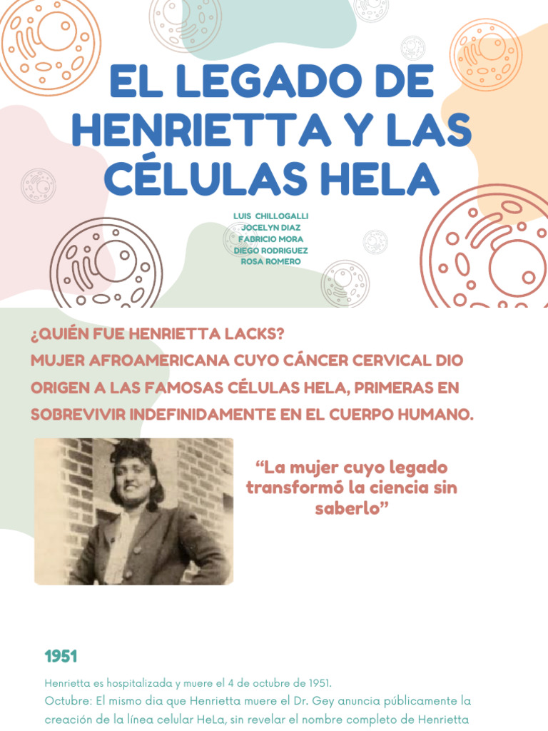 Legado de Henrietta Lacks y células HeLa | PDF | El la | Biotecnología