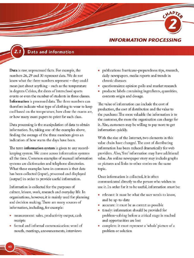 Unit 5 Information Processing Notes | PDF