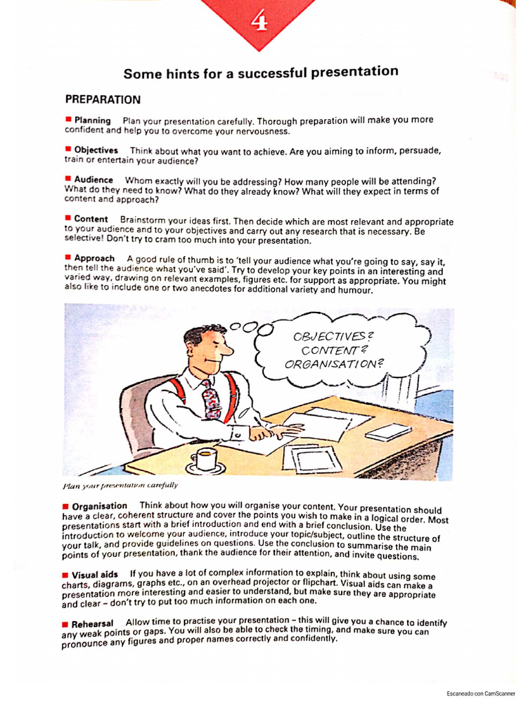 Hints For A Successful Presentation 1 | PDF