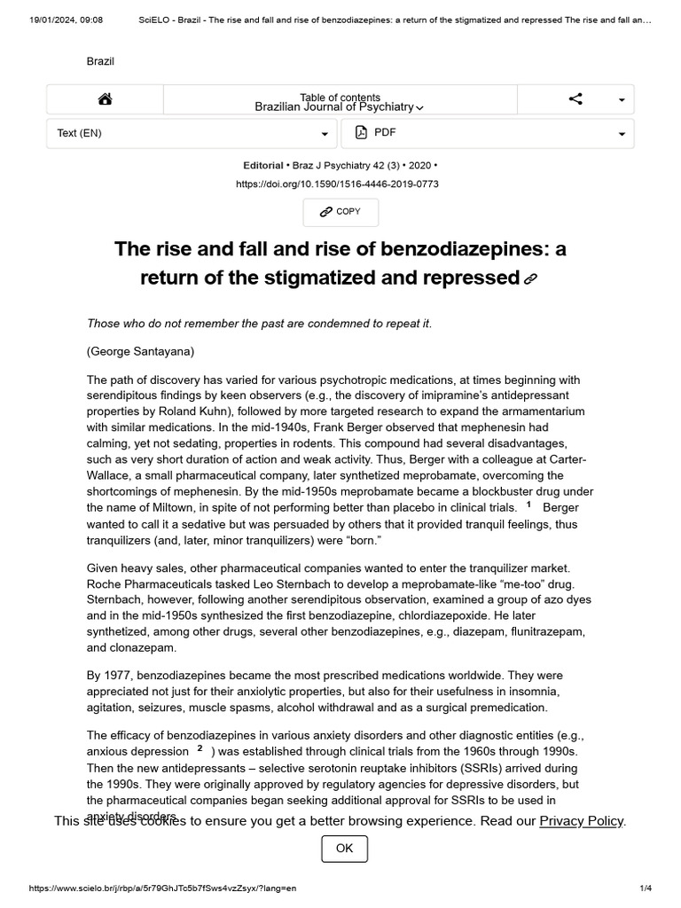 The Rise and Fall and Rise of Benzodiazepines: A Return of The ...
