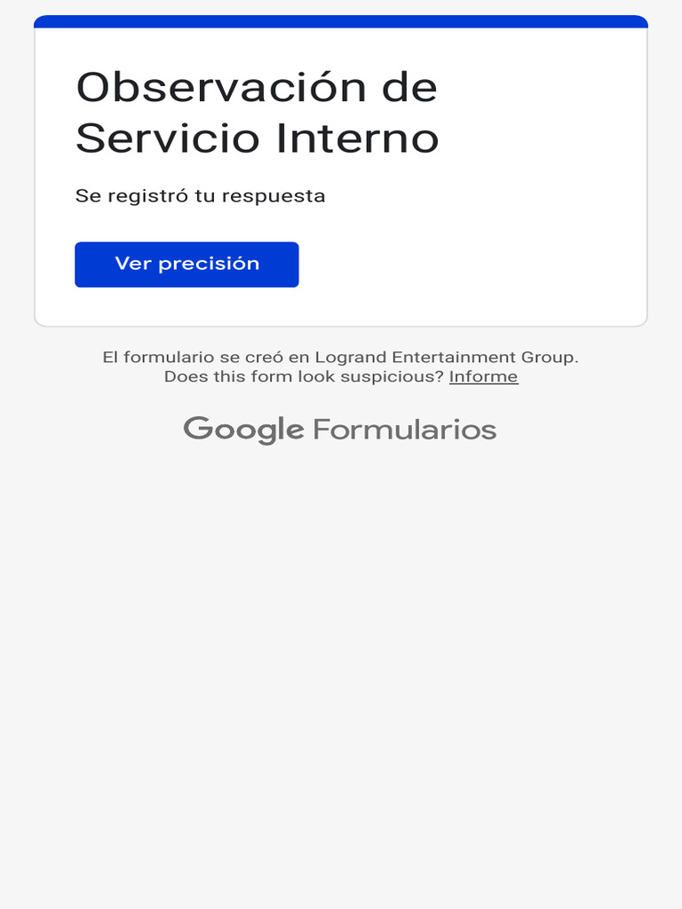 Observación de Servicio Interno | PDF