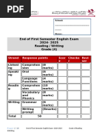 Final Grade 4 English Exam | PDF | English Language | Verb
