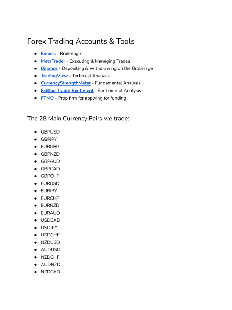 2.1 Forex Trading Accounts & Tools | PDF