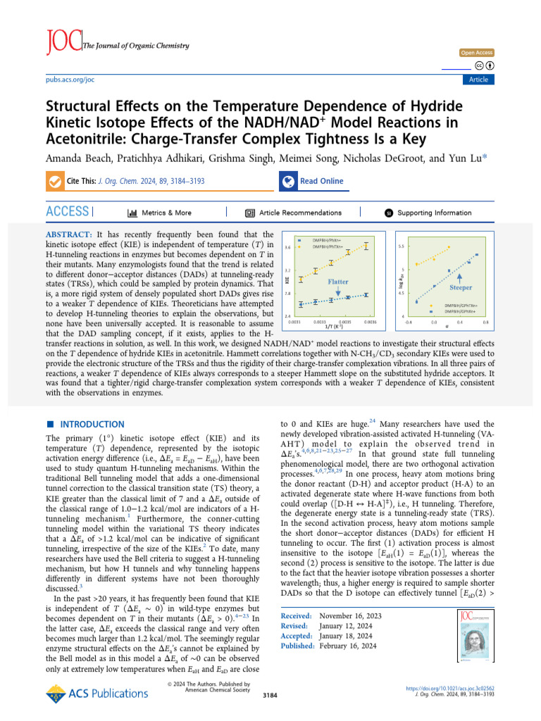 Structural Effects On The Temperature Dependence of HydrideKinetic ...