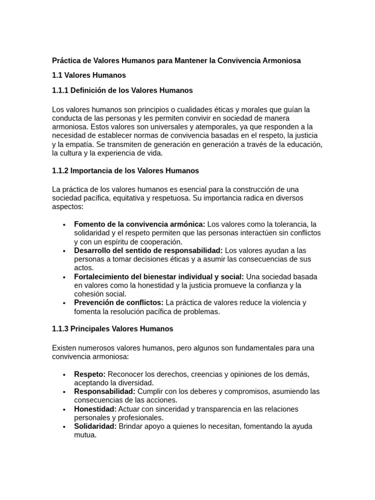 Valores Humanos TE | PDF | Justicia | Crimen y violencia