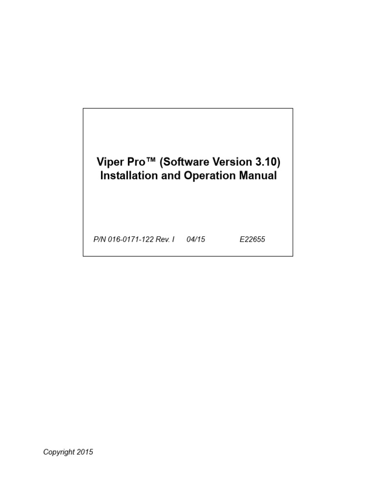 Viper Pro-Installation and Operation Manual | PDF | Litre | Gallon