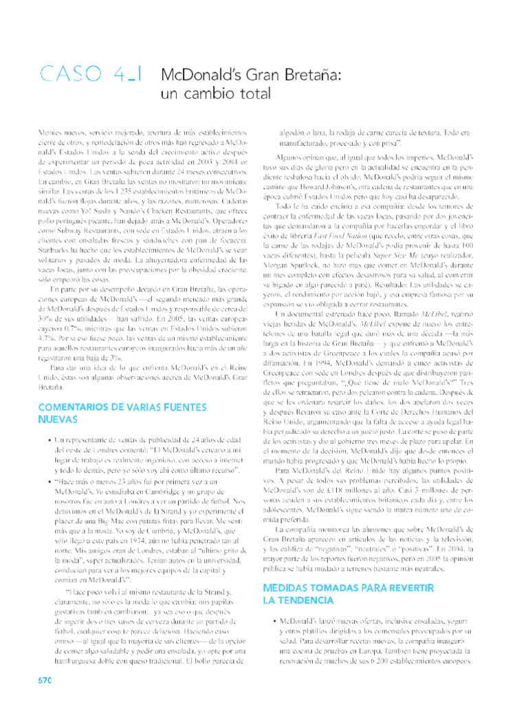 Caso McDonald's Gran Bretaña | PDF