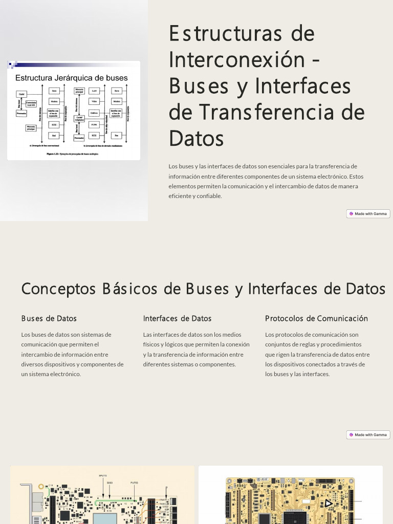 Buses e Interfaces de Datos en Electrónica | PDF | Hardware de la ...