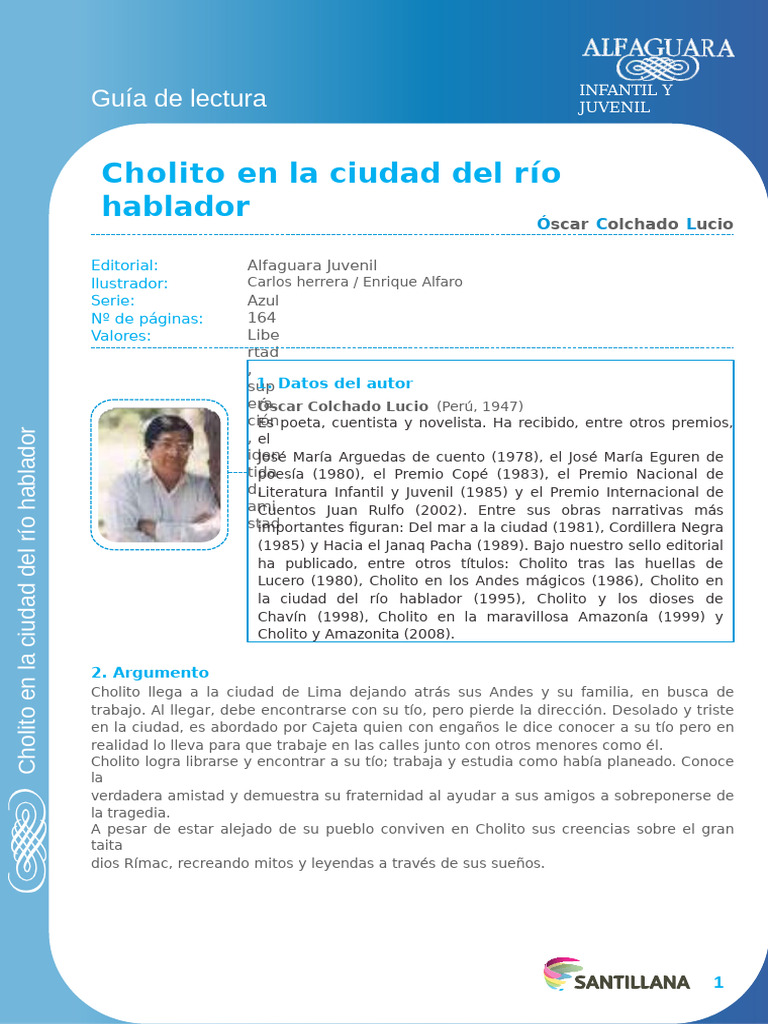 Cholito en Lima: Aventura y Identidad | PDF | Lima