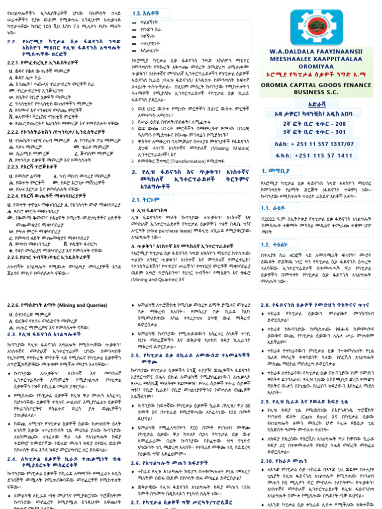 Amharic Brochure | PDF
