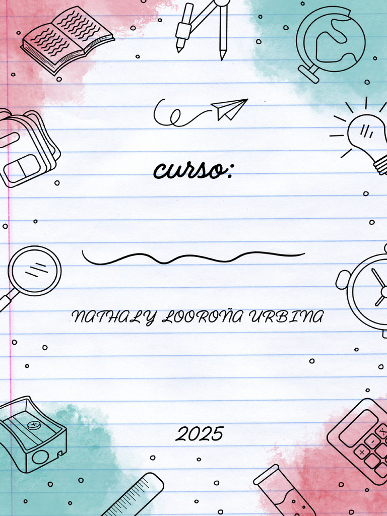 Documento A4 Portada Carátula de Propuesta Creativa Doodle Acuarela ...