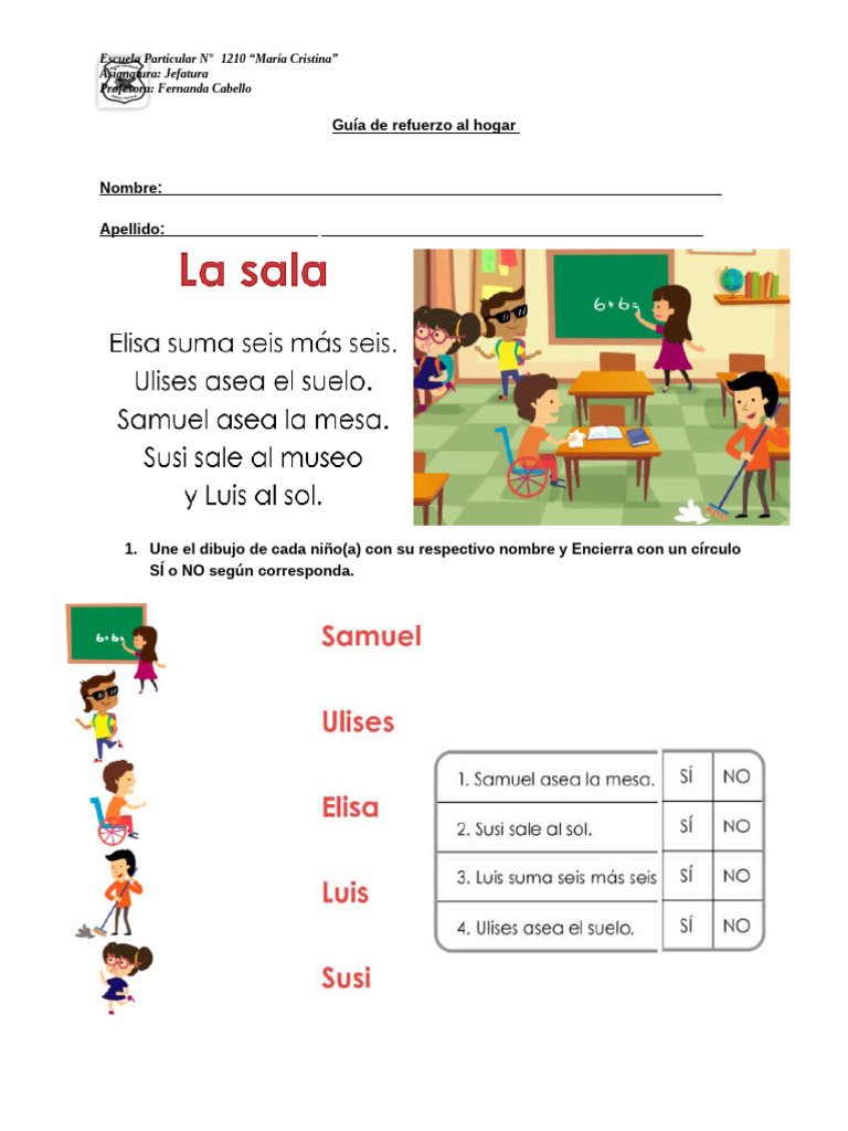 Guía de Refuerzo Jefatura 1210 | PDF