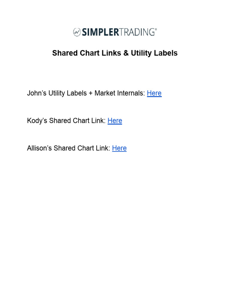 Shared Chart Links & Utility Labels | PDF
