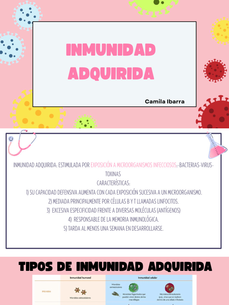 Inmunidad Adquirida: Tipos y Funciones | PDF