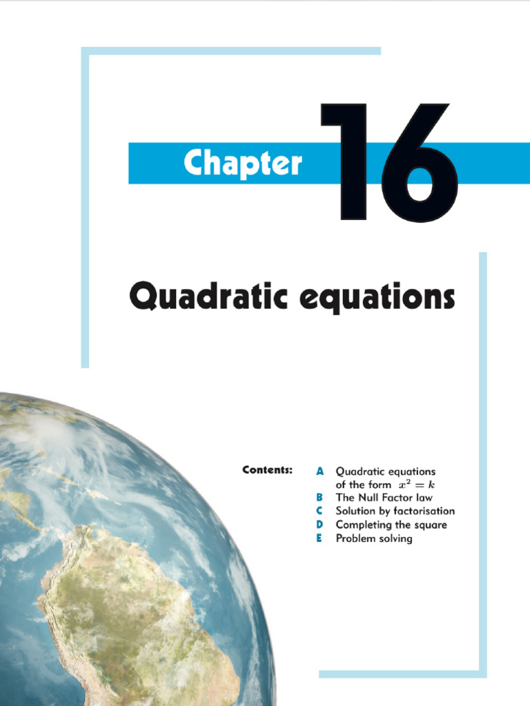 Y9 二次方程 | PDF