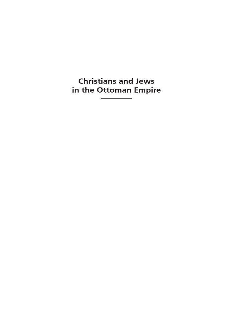 Christians and Jews in The Ottoman Empire - Benjamin Braude | PDF ...