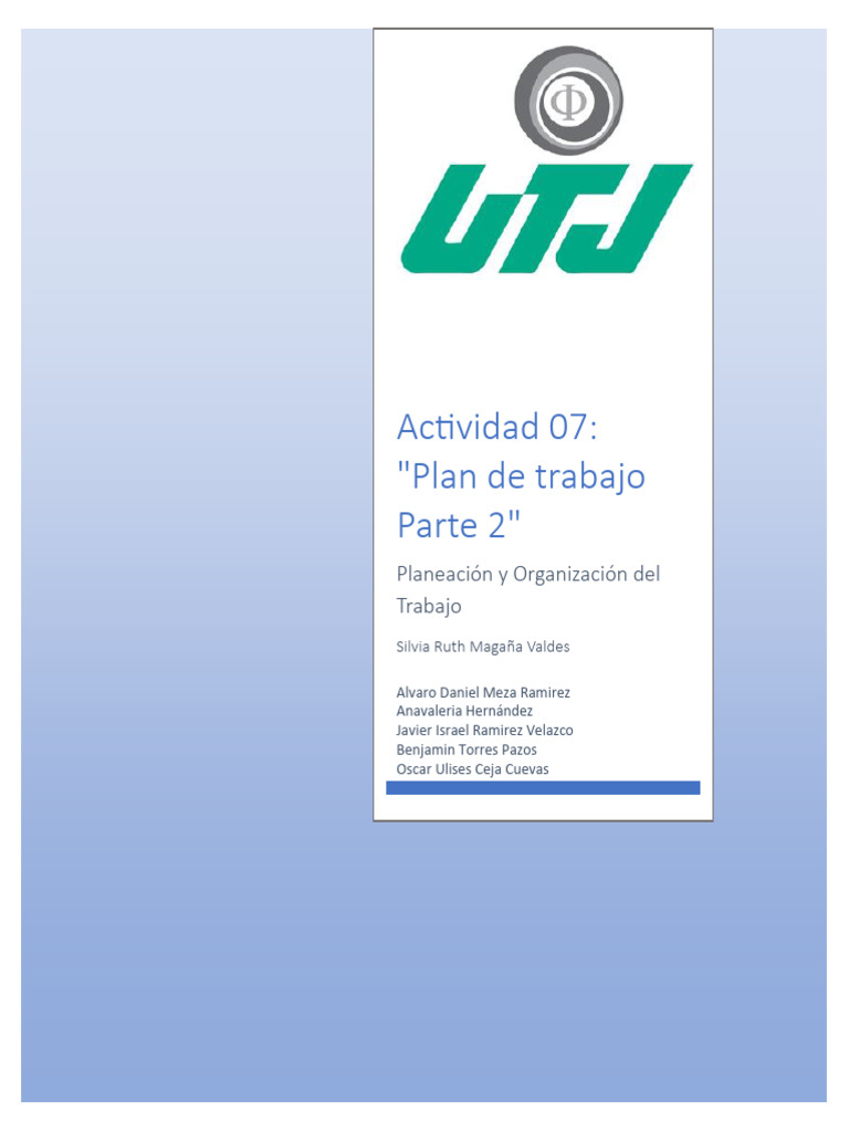 Act7_Plan de trabajo parte 2_ccmrh | PDF | Marketing | Business