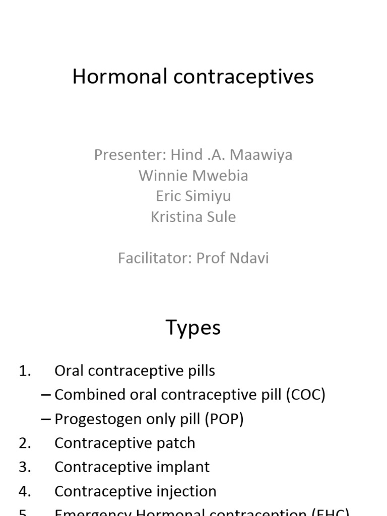 Overview of Hormonal Contraceptives | PDF | Combined Oral Contraceptive ...