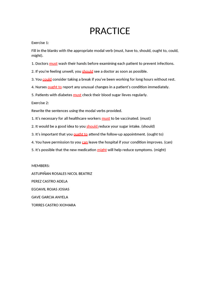 PRACTICA INGLES II | PDF