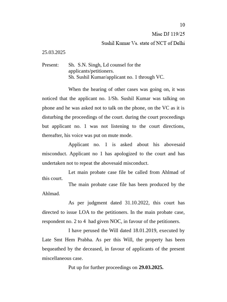 Sushil Kumar V State of NCT of Delhi | PDF