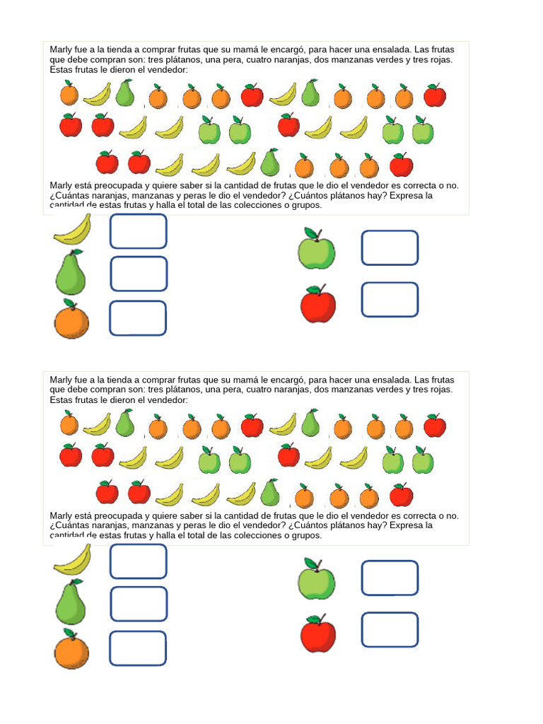Contamos Las Frutas | PDF
