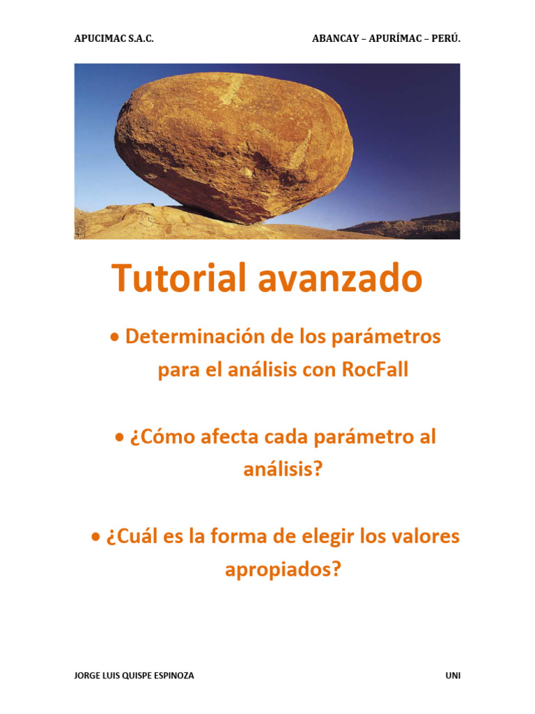 Tutorial-Avanzado Rocfall | PDF | Fricción | Desviación Estándar