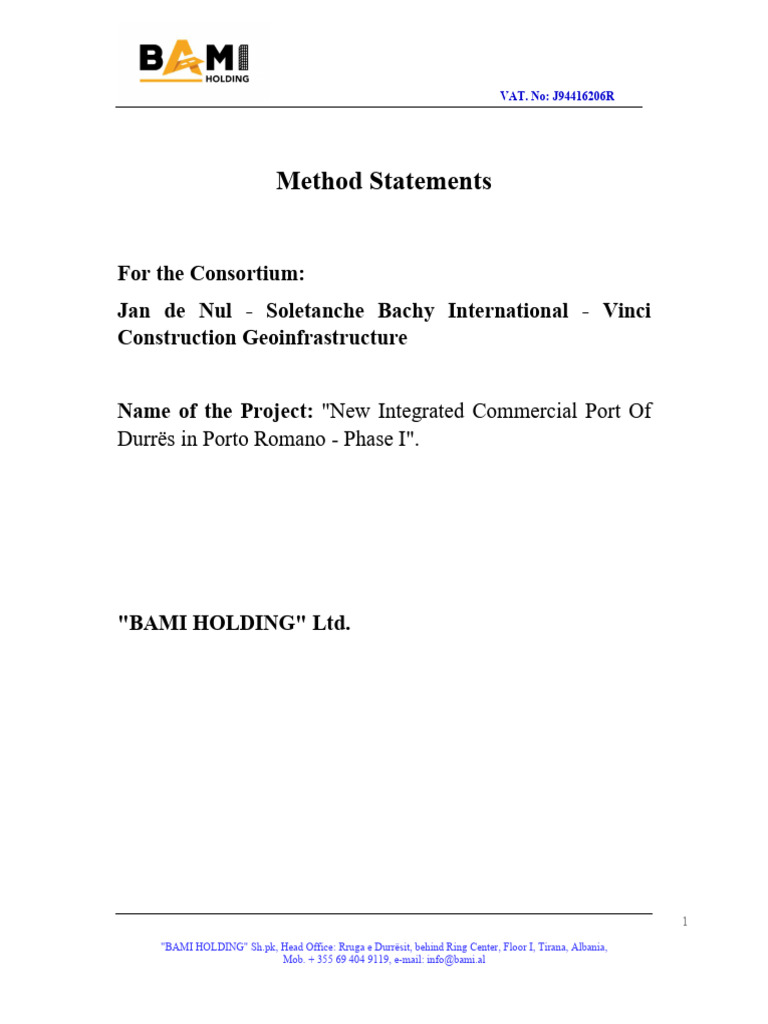 Method Statement Road Works 4.4.2025 | PDF | Occupational Safety And Health | Safety