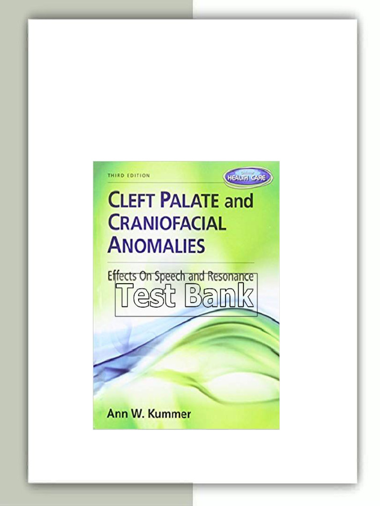 Cleft Palate and Craniofacial Anomalies Effects on Speech and Resonance ...