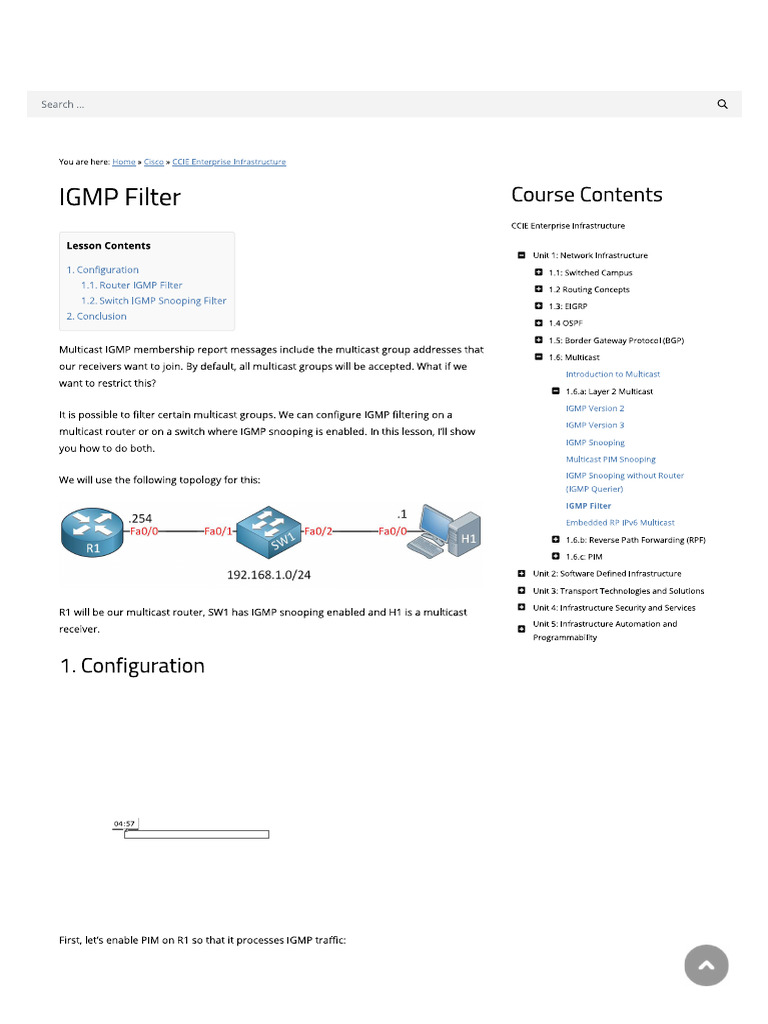 IGMP Filter | PDF