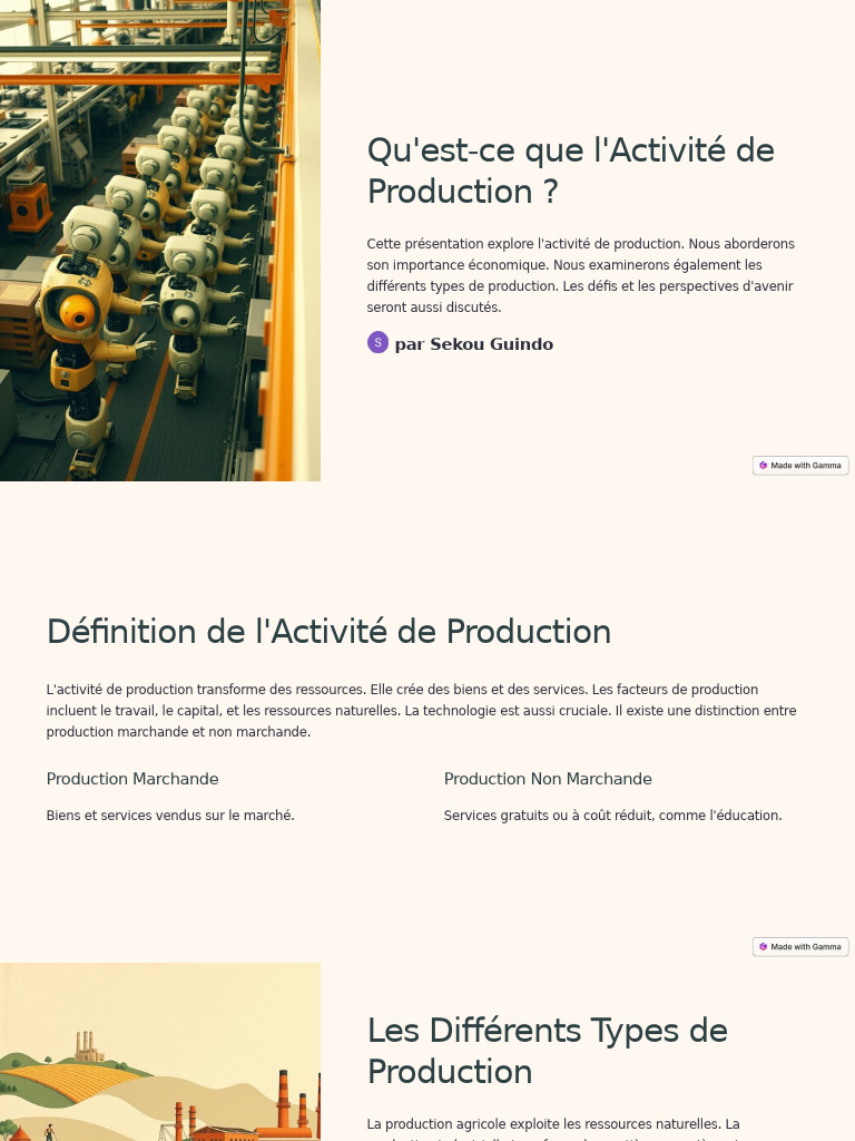 Comprendre l'Activité de Production | PDF | Produit intérieur brut ...