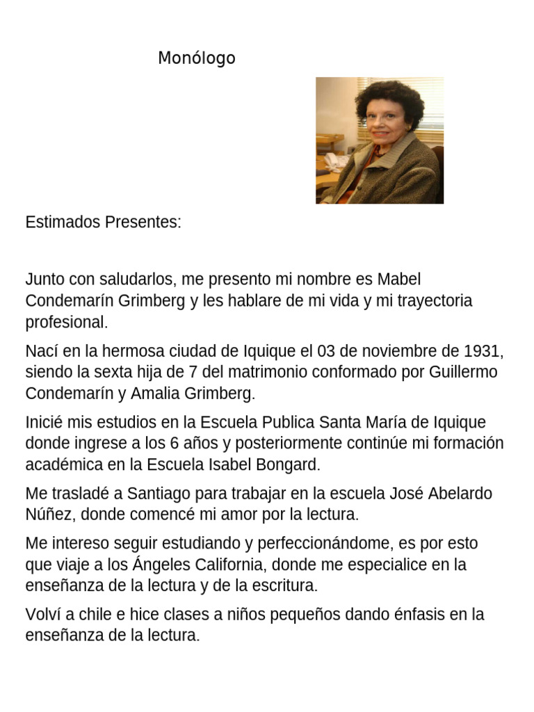 Monólogo | PDF | Aprendizaje