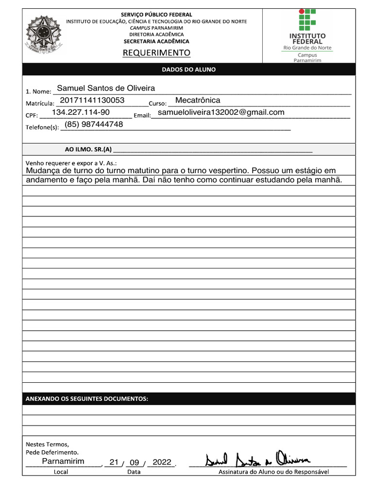 Requerimento_aluno-0c8b2524e76744d0992deb172a82b334 | PDF
