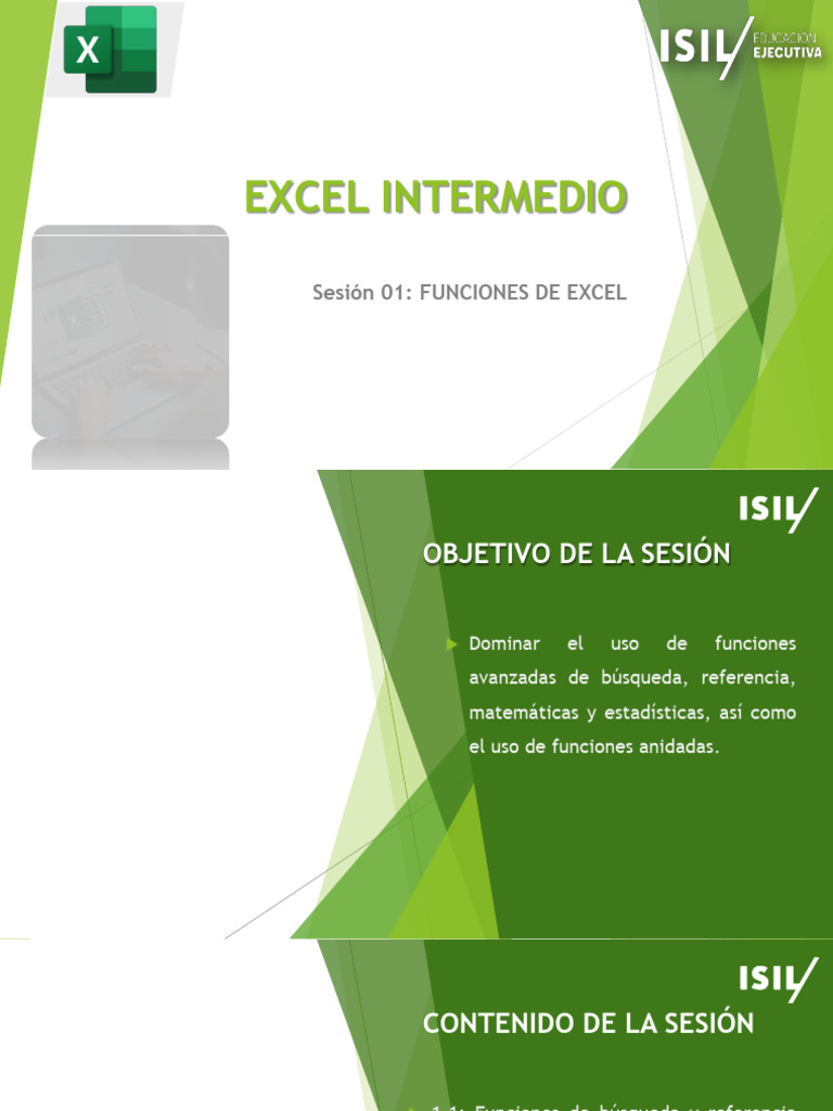 EXCEL INTERMEDIO - S01 | PDF | Microsoft Excel | Hoja de cálculo