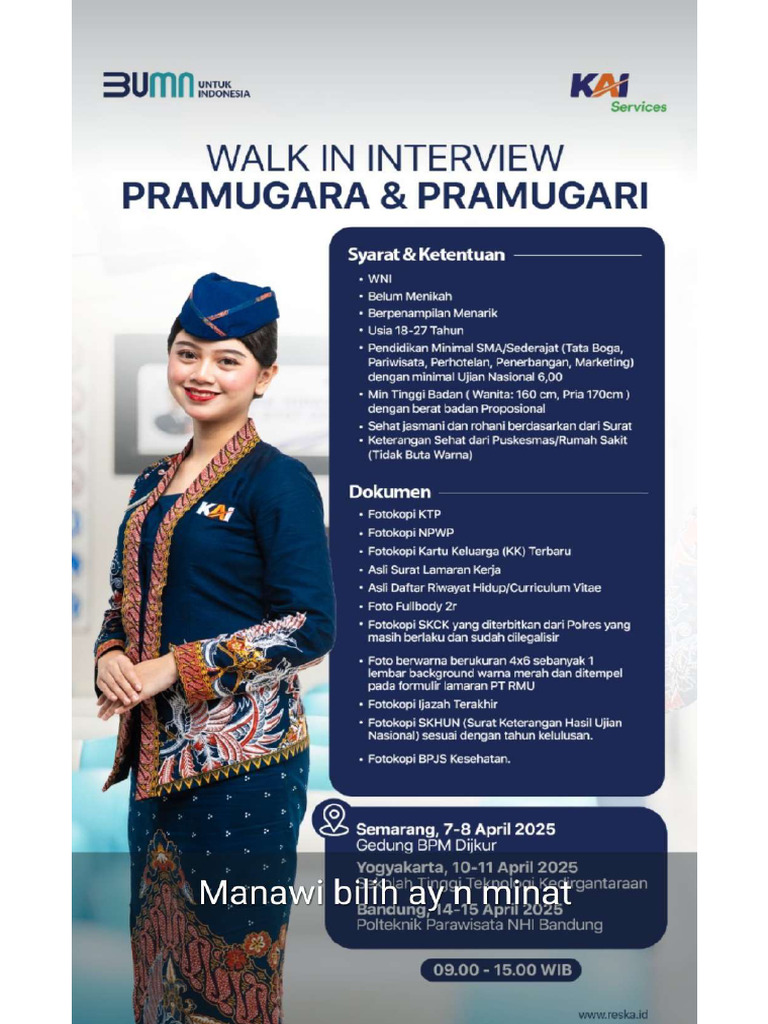 Lowongan PT Kai | PDF